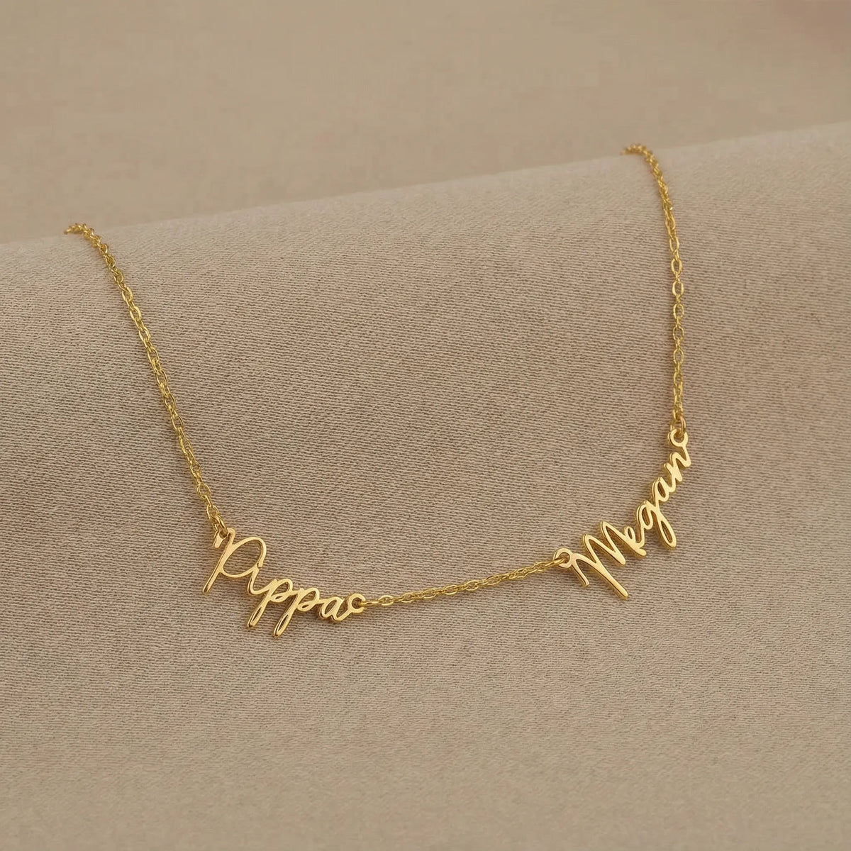 Personalised Multi-Name Necklace – 1 to 5 Custom Names in Gold, Silver ...